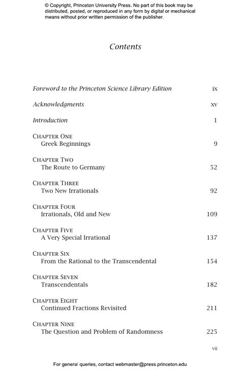 The Irrationals Princeton University Press