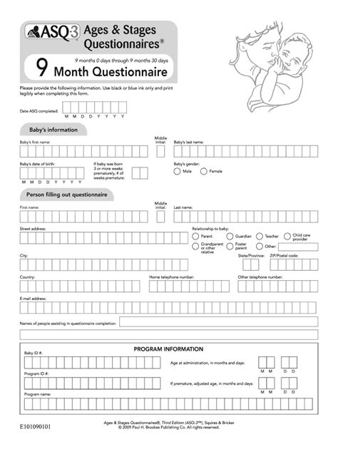 9 Month Asq Fill Out And Sign Online Dochub