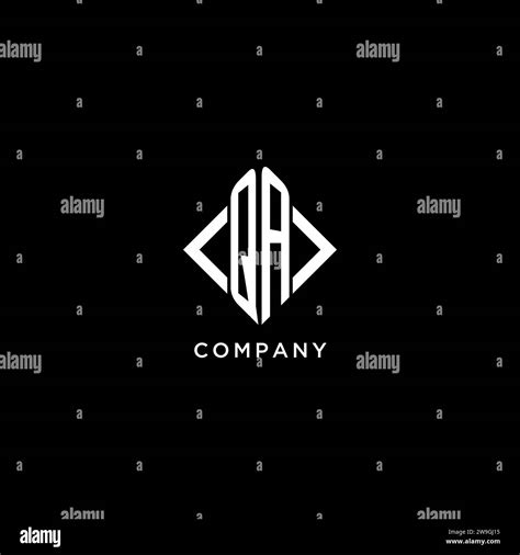 QA Initial Monogram With Rhombus Shape Logo Design Ideas Stock Vector Image Art Alamy