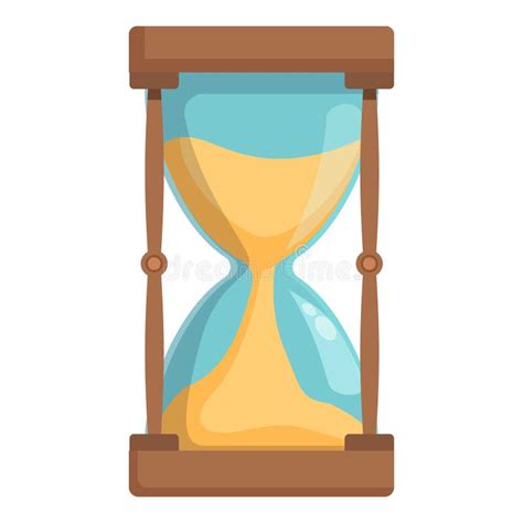 Sand Old Hourglass Icon Cartoon Vector Clock Timer Stock Vector