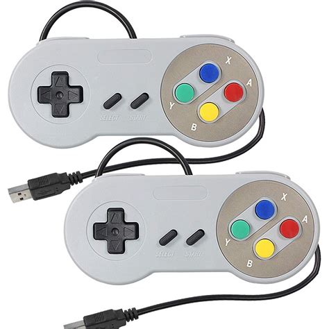 2 Pack Snes Retro Usb Controller Gamepad Joystick Usb Pc Super Classic Controller Joypad