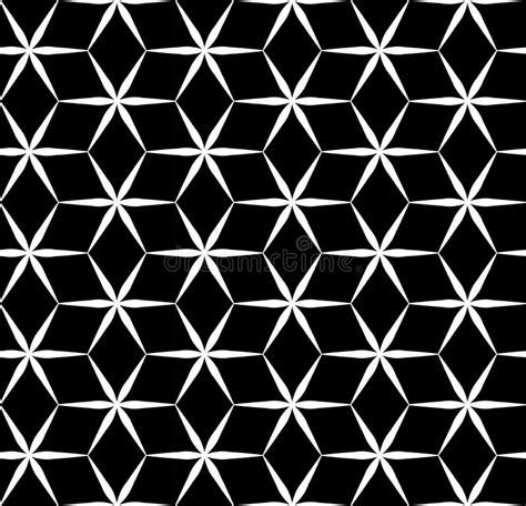 Vector Modern Seamless Geometry Pattern Flower Of Life Black And White Abstract Stock Vector