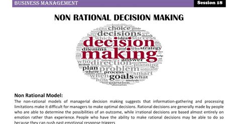 Mcom 16 Pgc Attock Non Rational Decision Making