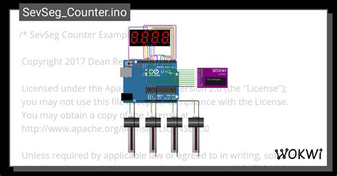 SevSeg Counter Tp Wokwi ESP STM Arduino Simulator