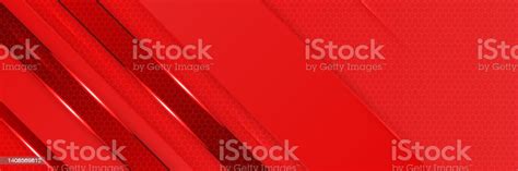 추상 진한 빨강 금속 탄소 중립 겹침 밝은 육각형 메쉬 디자인 현대 고급 미래 기술 배경 게임 기술 와이드 배너 벡터 일러스트