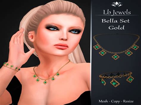 Second Life Marketplace Lb Jewels Bella Set Gold