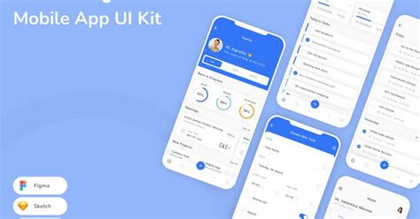 Task Management Mobile App Ui Kit Ux And Ui Kits Ft Work And Planner