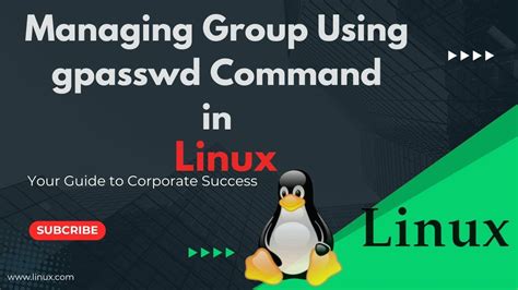 Managing Group Using gpasswd Command in Linux - YouTube
