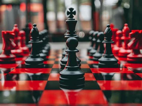 Chess Pieces On A Playing Board Neural Network Ai Generated Art Premium Ai Generated Image