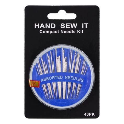 Hand Sew It Compact Assorted Needle Kit 40 Pack Blue