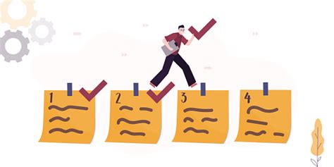 일정 및 메모 스티커 메모의 목표와 작업 불행한 직원이 작업을 완료하기 위해 달려갑니다 직원을 위한 워크플로 주간 또는 주간 작업 개발에 대한 스톡 벡터 아트 및 기타