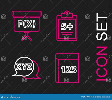 Set Line Book With Word Mathematics Xyz Coordinate System Test Exam