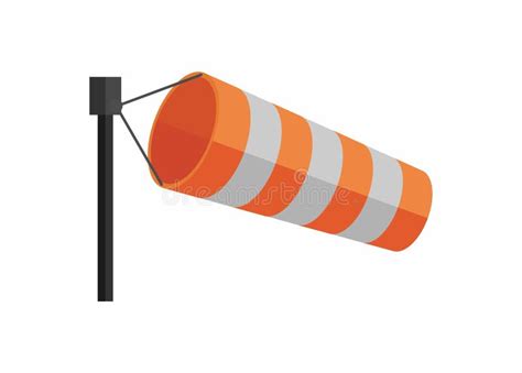 Wind Sock Simple Flat Illustration Stock Vector Illustration Of Windy Airfield 328931783