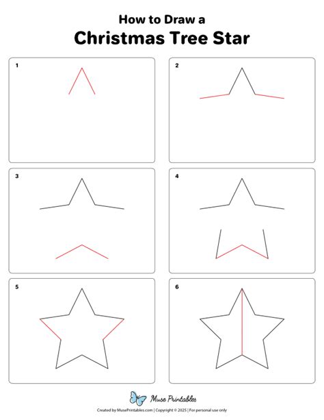How To Draw A Christmas Tree Star