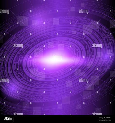 Abstract Dark Violet Technology Background Stock Vector Stock Vector