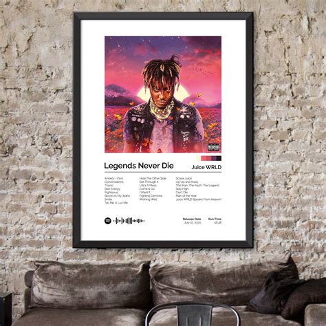Juice Wrld Legends Never Die Album Cover Print Dormfuly