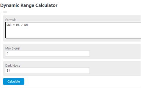 Dynamic Range Calculator Calculator Academy