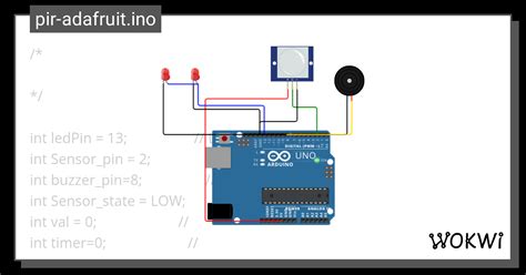 Pir Adafruit Ino Wokwi ESP32 STM32 Arduino Simulator