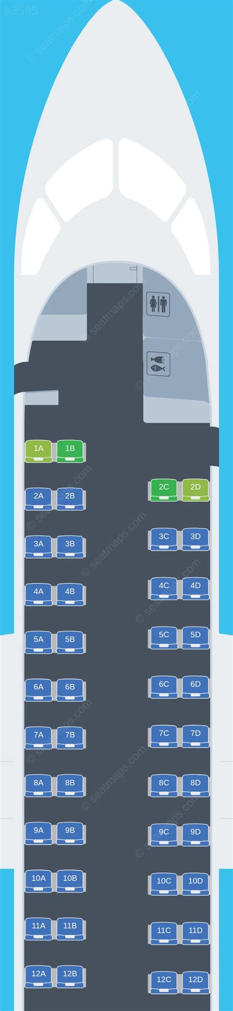Sitzplan Des De Havilland Dash 8 Q400 Der Sata Air Acores