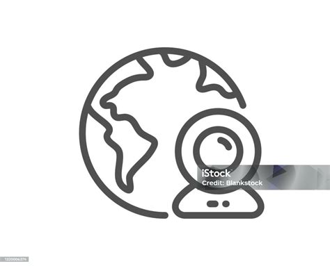 화상 회의 라인 아이콘입니다 가상 프레젠테이션 기호입니다 벡터 0명에 대한 스톡 벡터 아트 및 기타 이미지 0명 고급 교육 Istock