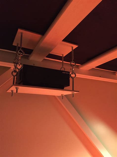 Projector Mount Behind Bed At Della Gonzales Blog
