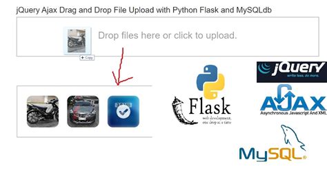 Jquery Ajax Drag And Drop File Upload With Python Flask And Mysqldb