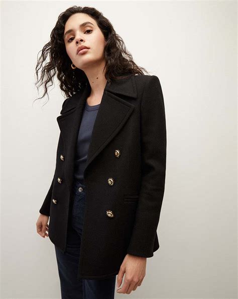 Veronica Beard Amira Wool Blend Dickey Coat Black Editorialist