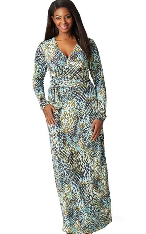 Maxi Wrap Dress Plus Size Pluslookeu Collection