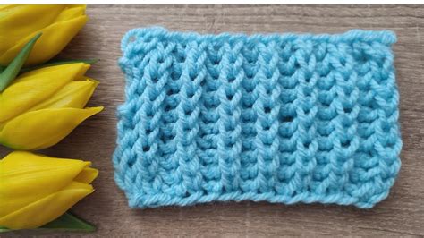 Английски ластик на две куки Урок за начинаещи стъпка по стъпка English Rib Knit Brioche