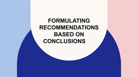 Quantitative Formulating Recommendations Ppt