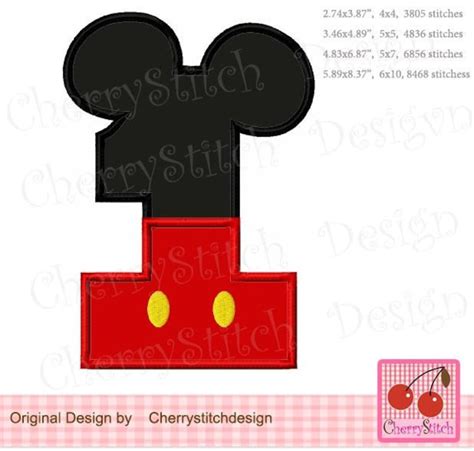 Red Mickey Mouse Number 1