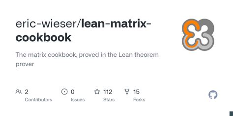 Lean Matrix Cookbook Matrixcookbook 1basic Lean At Master · Eric Wieser Lean Matrix Cookbook