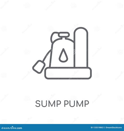 Sump Pump Linear Icon Modern Outline Sump Pump Logo Concept On Stock