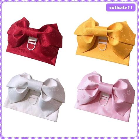 [ Cutcate1 ] ชุดกิโมโนแบบดั ้ งเดิมผูกโบว ์ ลายดอกไม ้ ญี ่ ปุ ่ น Diy เข ็ มขัด Sash Tsukuri