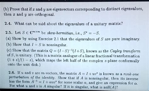 Solved B Prove That If X And Y Are Eigenvectors