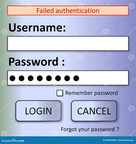Login Failed Stock Illustration Illustration Of Sign 42605448