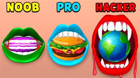 NOOB Vs PRO Vs HACKER ASMR Lips YouTube