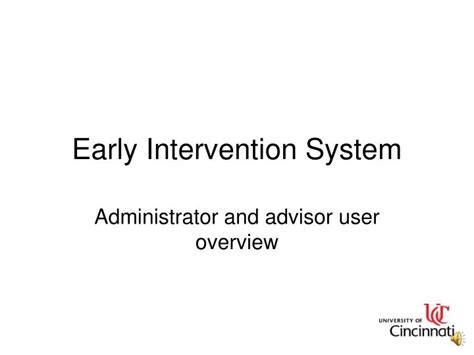 Ppt Early Intervention System Powerpoint Presentation Free Download Id6525759
