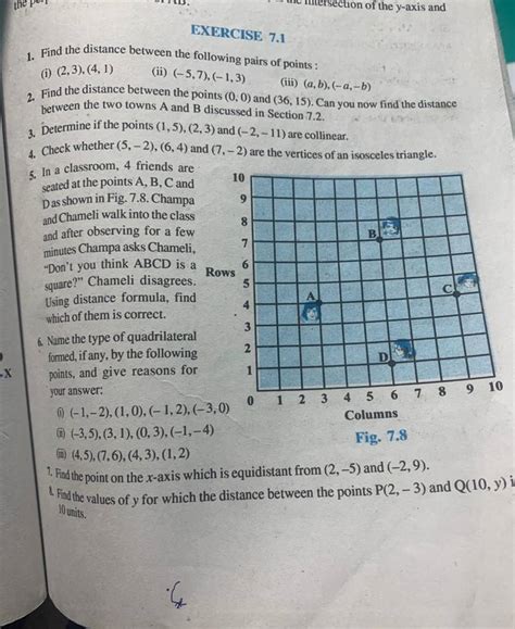 EXERCISE Find The Distance Between The Following Pairs Of Points