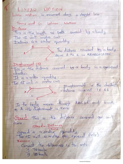 Physics Form 3 Notes Handwritten Pdf
