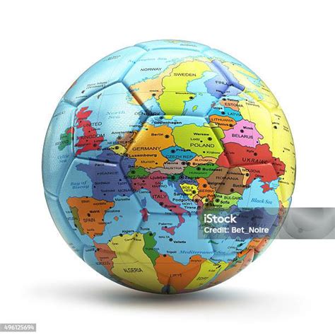 ﾀｯｷｴ 선수권대회 컨셉입니다 축구 또는 축구 볼 지도 포함 2015년에 대한 스톡 사진 및 기타 이미지 2015년 3차원 형태 Championship Istock