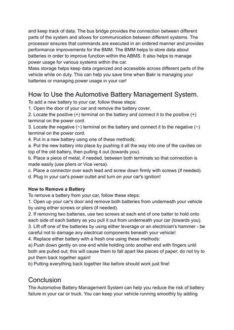 Ppt Automotive Battery Management System Powerpoint Presentation