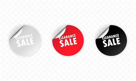 Premium Vector Clearance Sale Icon Sticker Set Discount Clearance