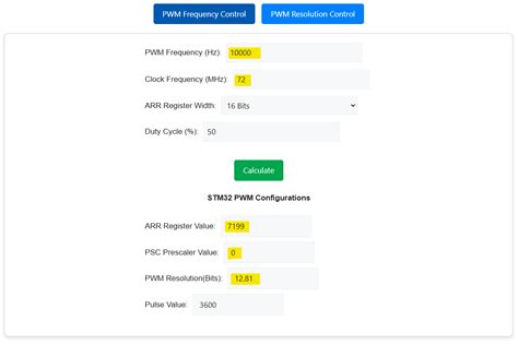 Stm32 Pwm Frequency And Resolution Configuration