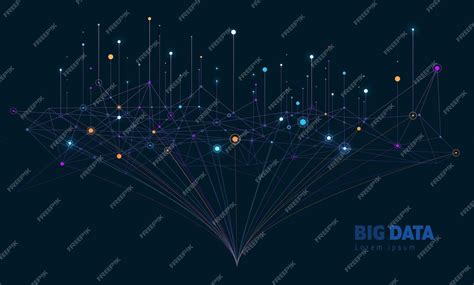 Premium Vector Big Data Visual Information Background Social Network Concept Connection Vector