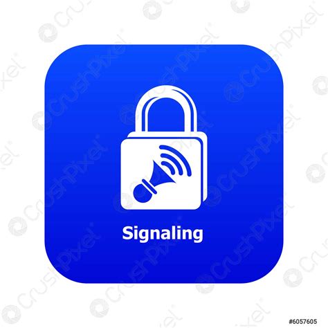 Signaling Icon Blue Vector Stock Vector 6057605 Crushpixel