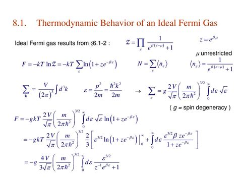 Ppt 8 Ideal Fermi Systems Powerpoint Presentation Free Download