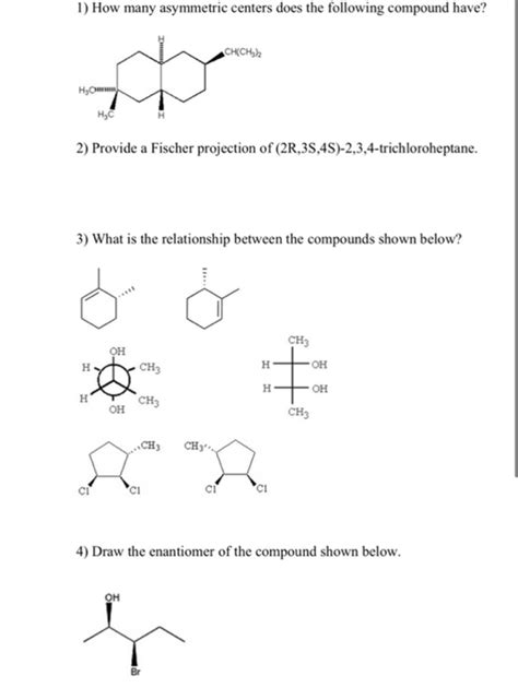 Solved 1) How many asymmetric centers does the following | Chegg.com