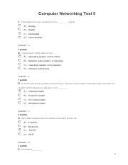 Computer Networking Test Pdf Computer Networking Test The Telephone Is An Example Of A
