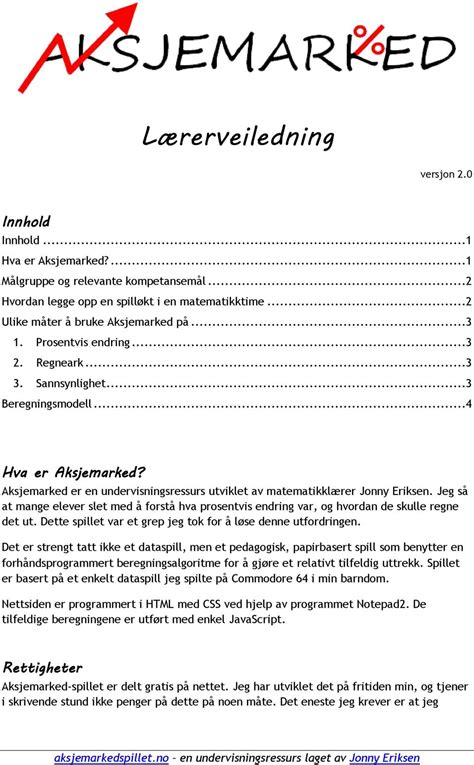 Lærerveiledning Nettsiden Er Programmert I Html Med Css Ved Hjelp Av